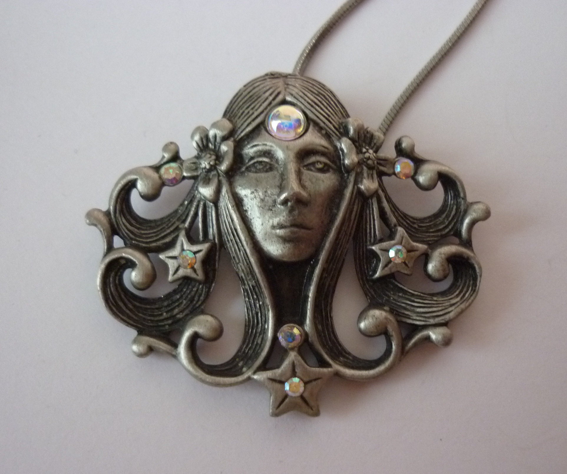 Vintage Goddess Pendant, Goddess Pendant, Magical Pendant Necklace