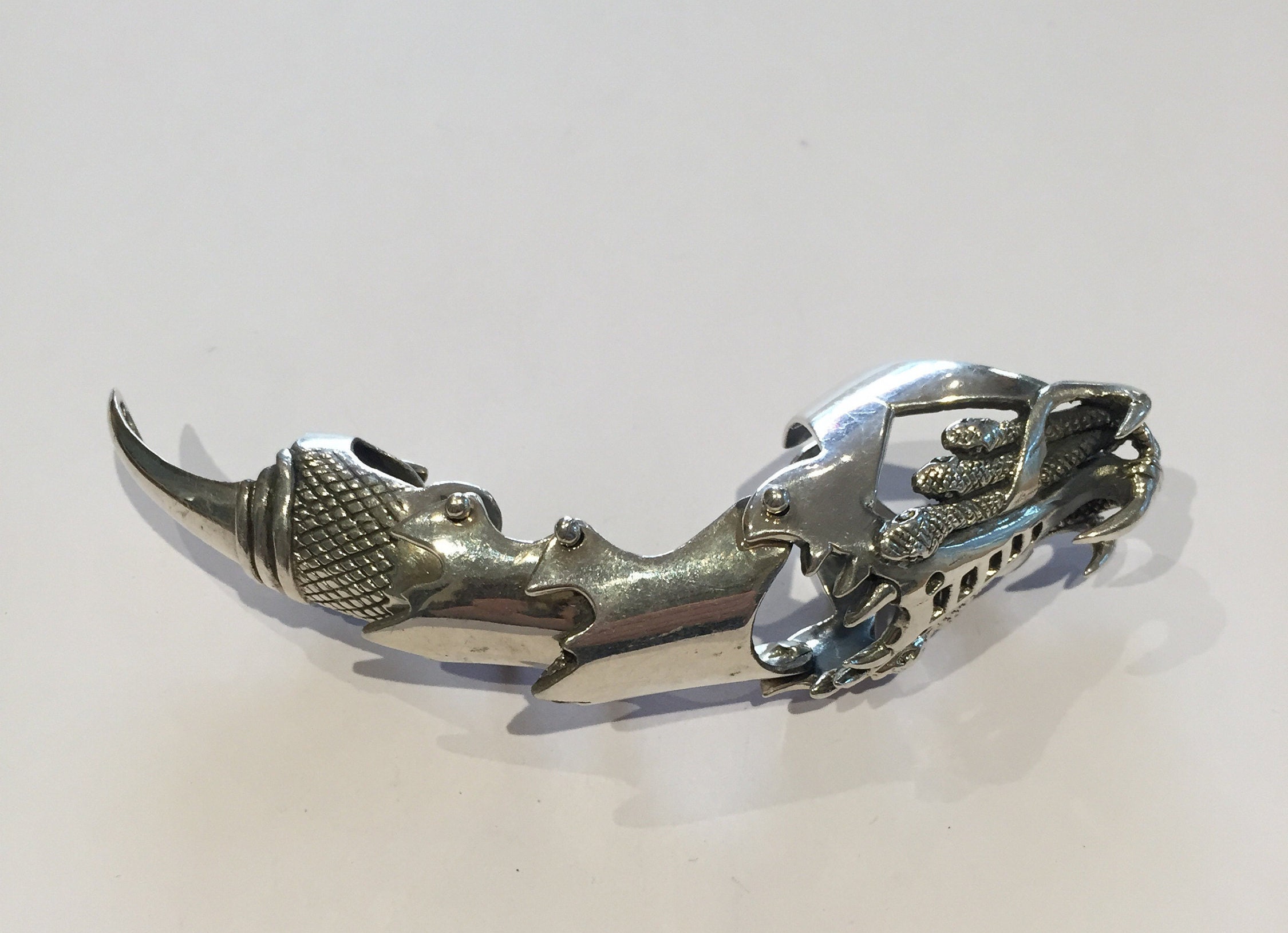 Silver Claw Ring, Vintage Claw Ring, Full Finger Steampunk Ring, Gothic ...