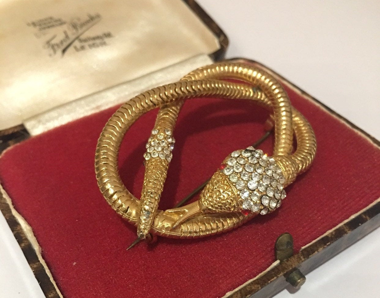 Snake Brooch, Vintage Snake Brooch, Snake Jewellery, Snake Pin, Gold ...