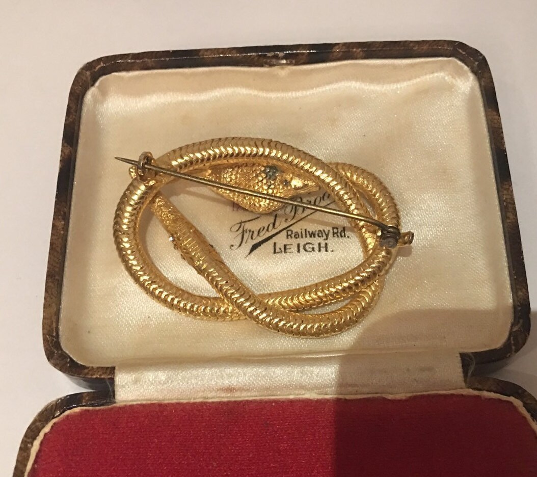 Snake Brooch, Vintage Snake Brooch, Snake Jewellery, Snake Pin, Gold ...
