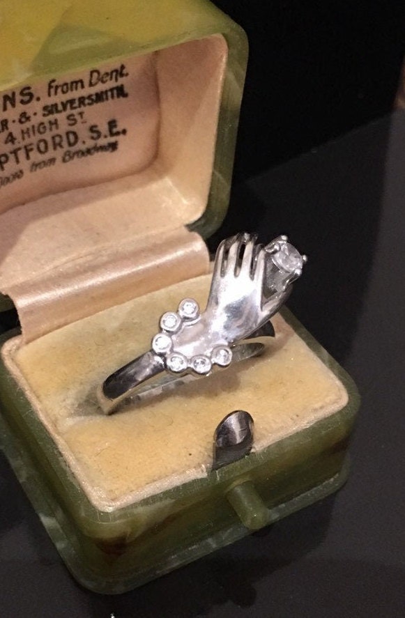 Vintage Hand Ring, Silver Hand Ring, Hand Ring, Hand Jewellery, Hand ...