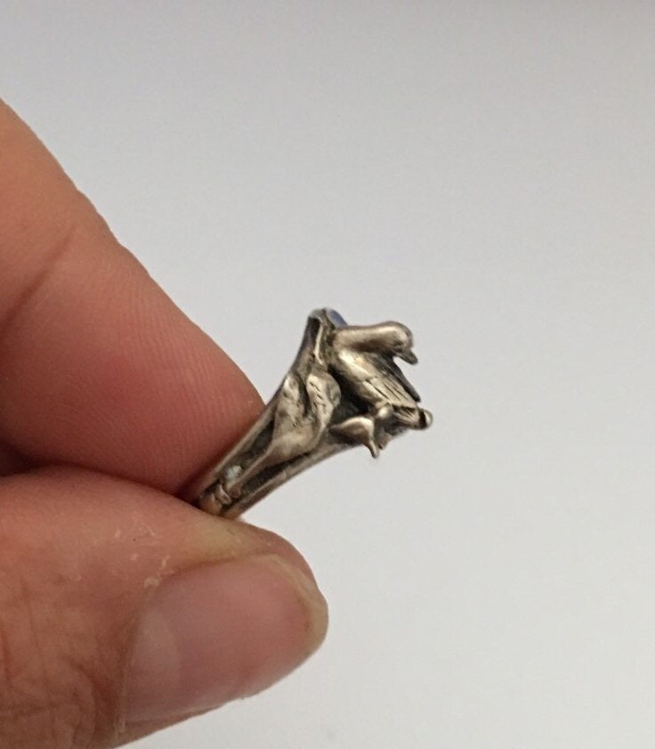 Vintage Duck Ring, Vintage Ring, Duck Jewellery, Duck on the Pond Ring ...