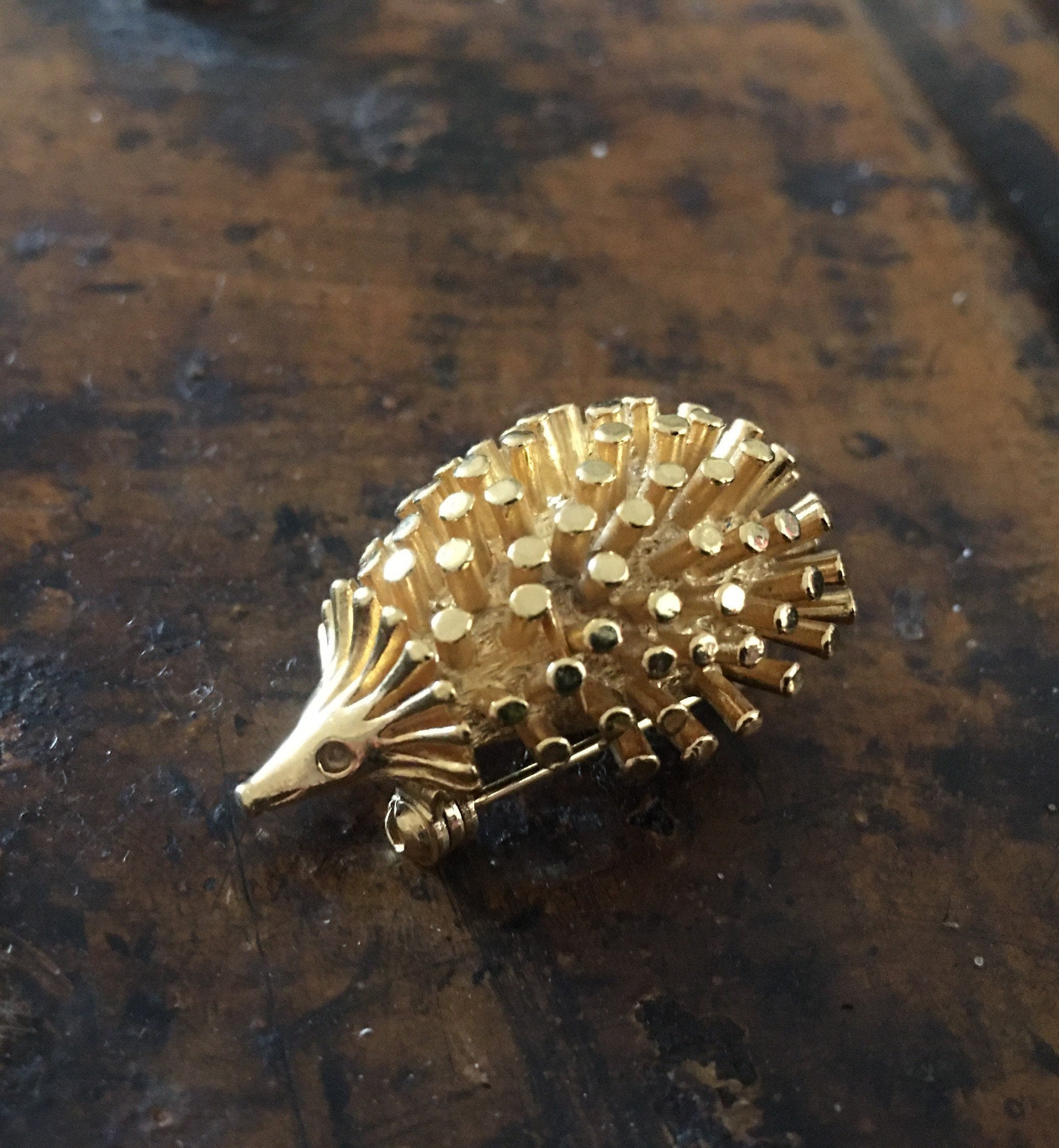 Vintage Hedgehog brooch Hedgehog brooch Hedgehog pin gold | Etsy