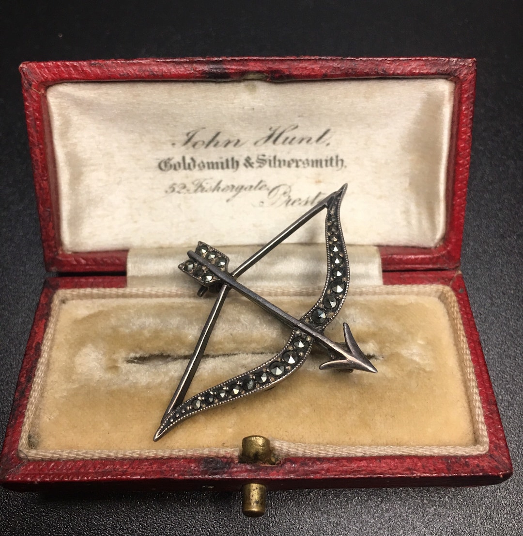Vintage Silver Bow and Arrow Brooch, Pendant, , Sterling Arrow Pendant ...