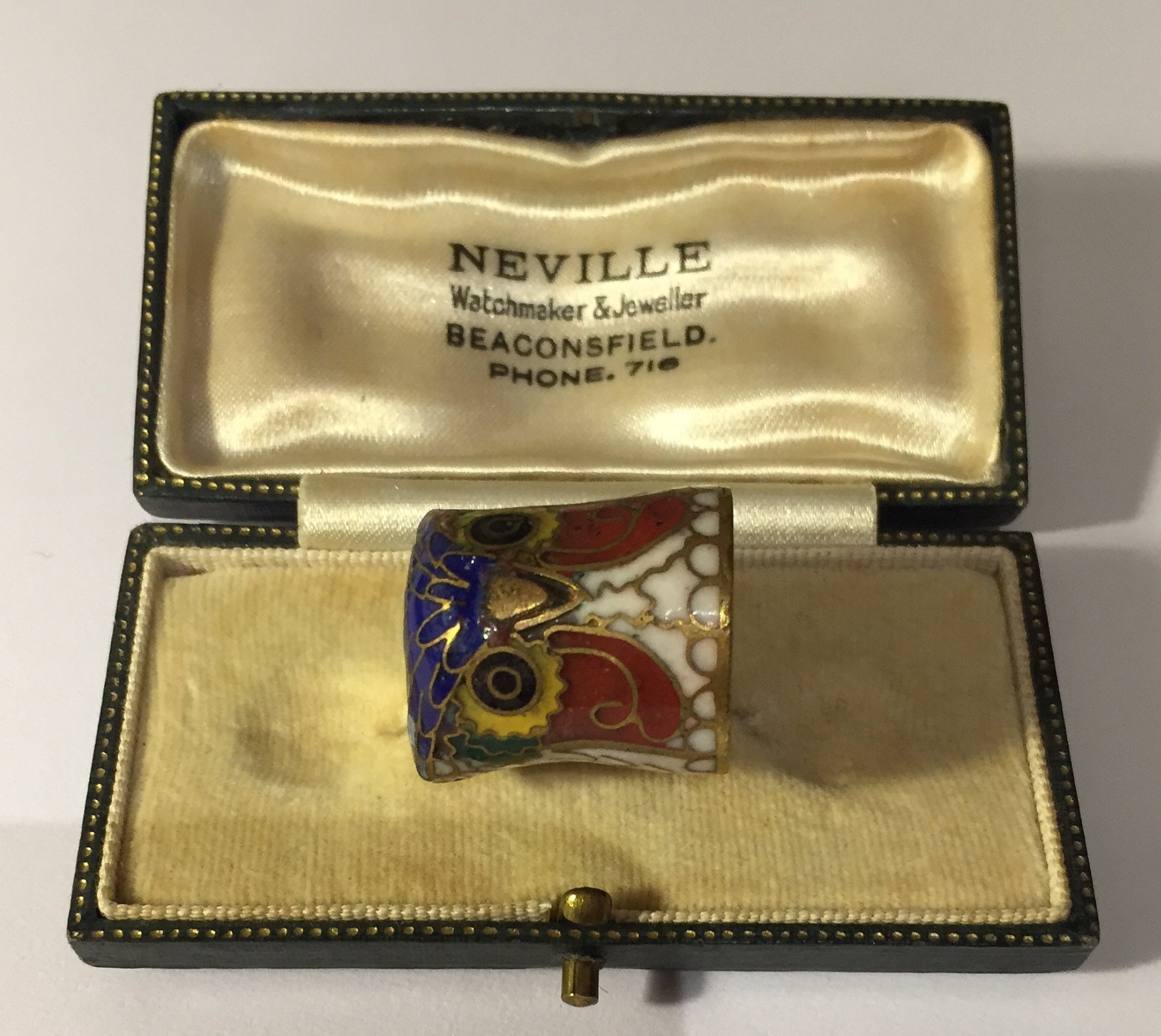 Vintage Owl Thimble, Vintage bird thimble, cloisonne bird thimble, bird ...