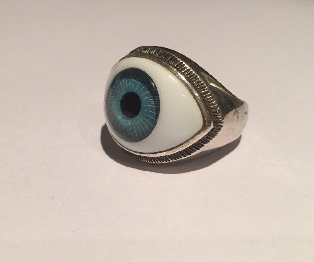RESERVED Eye Ring, Eye Ball Ring, Eye Ring, Sterling Silver, Eye ...