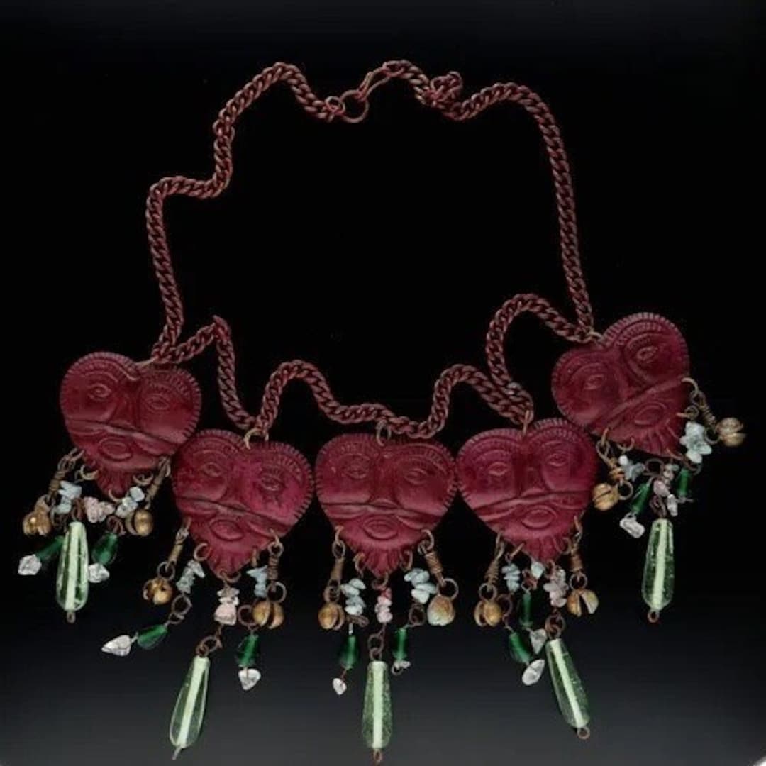 Vintage Face Necklace, Face Jewellery, Face Necklace, Divine Rare ...