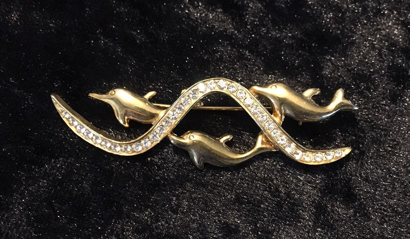 Vintage Dolphin Brooch, Gold Dolphin Pin, Dolphin Jewellery, Dolphin ...