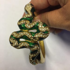 Vintage Christian Dior Snake Bracelet, Designer Snake Bangle, Vintage ...