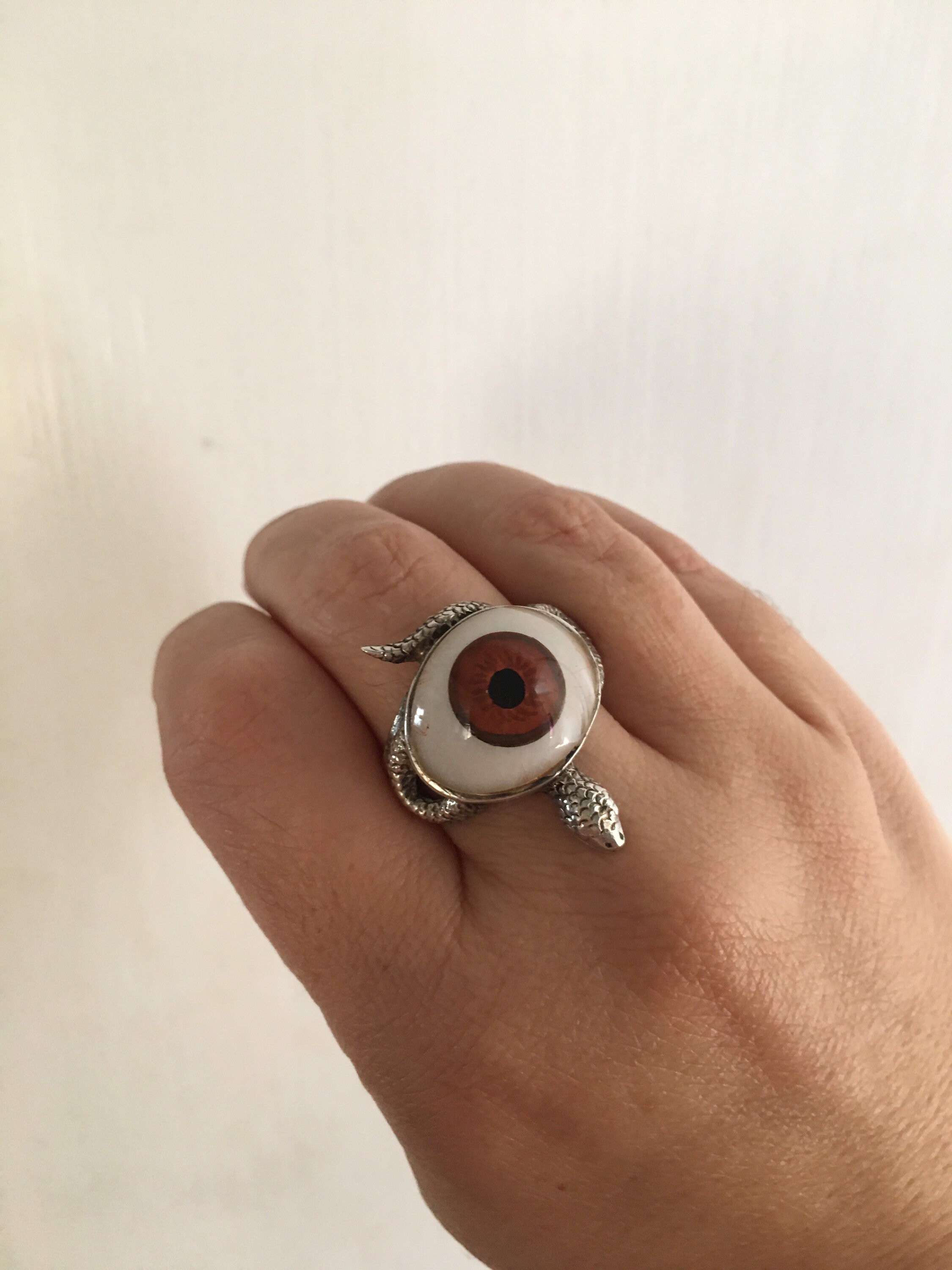 Vintage Eye Ring, Eye Ring, Vintage Snake Ring, Silver Snake Ring ...
