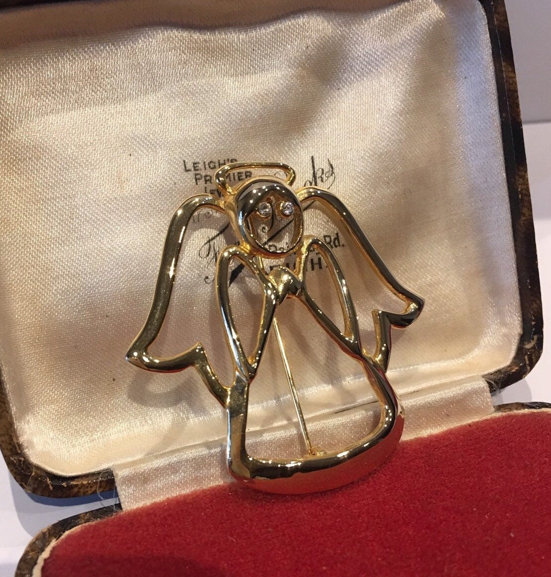 Vintage Cupid Brooch, Angel brooch, Vintage Angel Brooch, Gold Cupid ...
