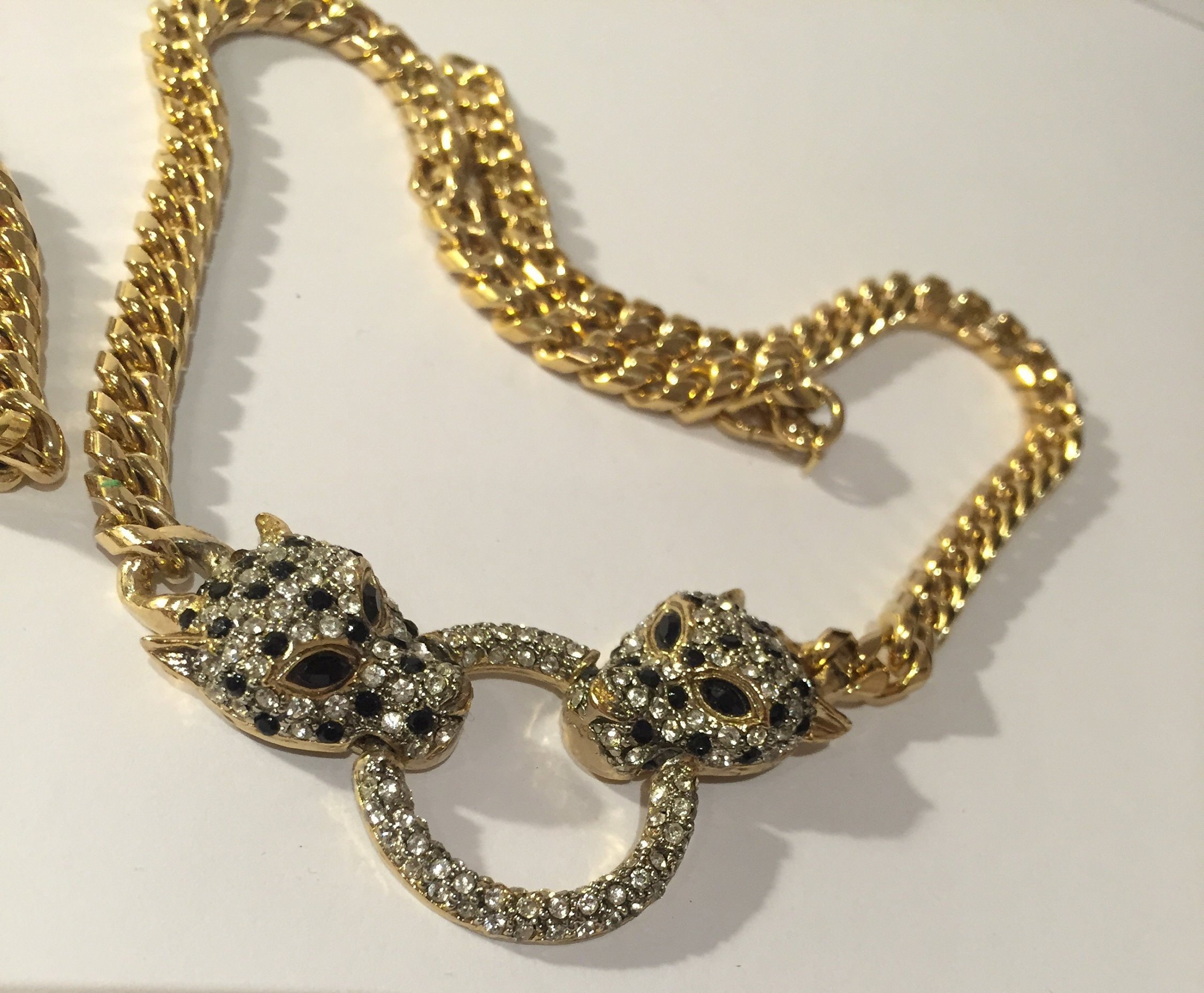 Reserved for Jill Vintage Panther Set, Panther Necklace, Vintage ...