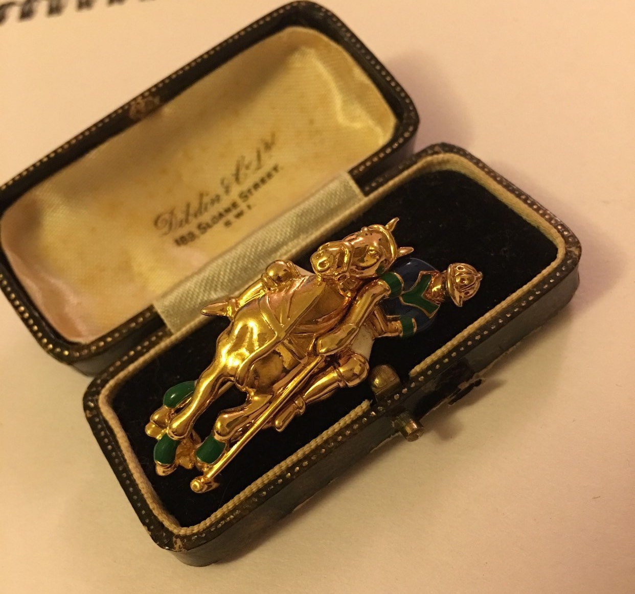 Vintage Polo Brooch, Polo brooch, Polo pin, gold polo pin, polo ...