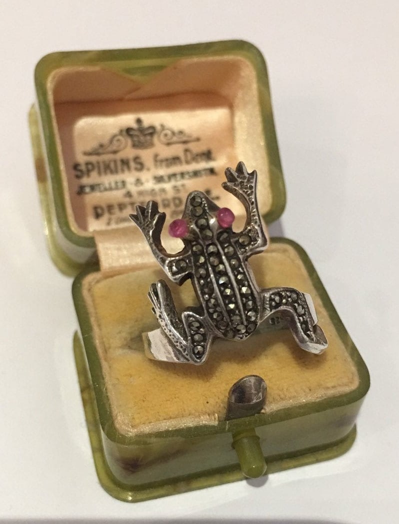 Vintage Frog Ring, Frog Ring, Silver Frog Ring, Sterling Silver frog ...