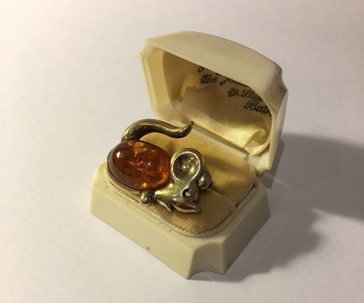 Vintage Amber Mouse brooch, Gold Mouse Brooch, Mouse Jewellery, Mouse ...