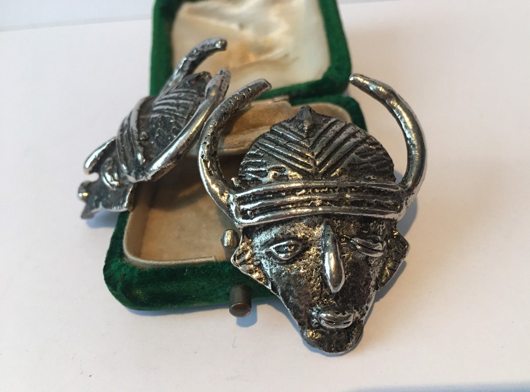 Vintage Face Earrings, Vintage Face Design Earrings, Face Earrings ...