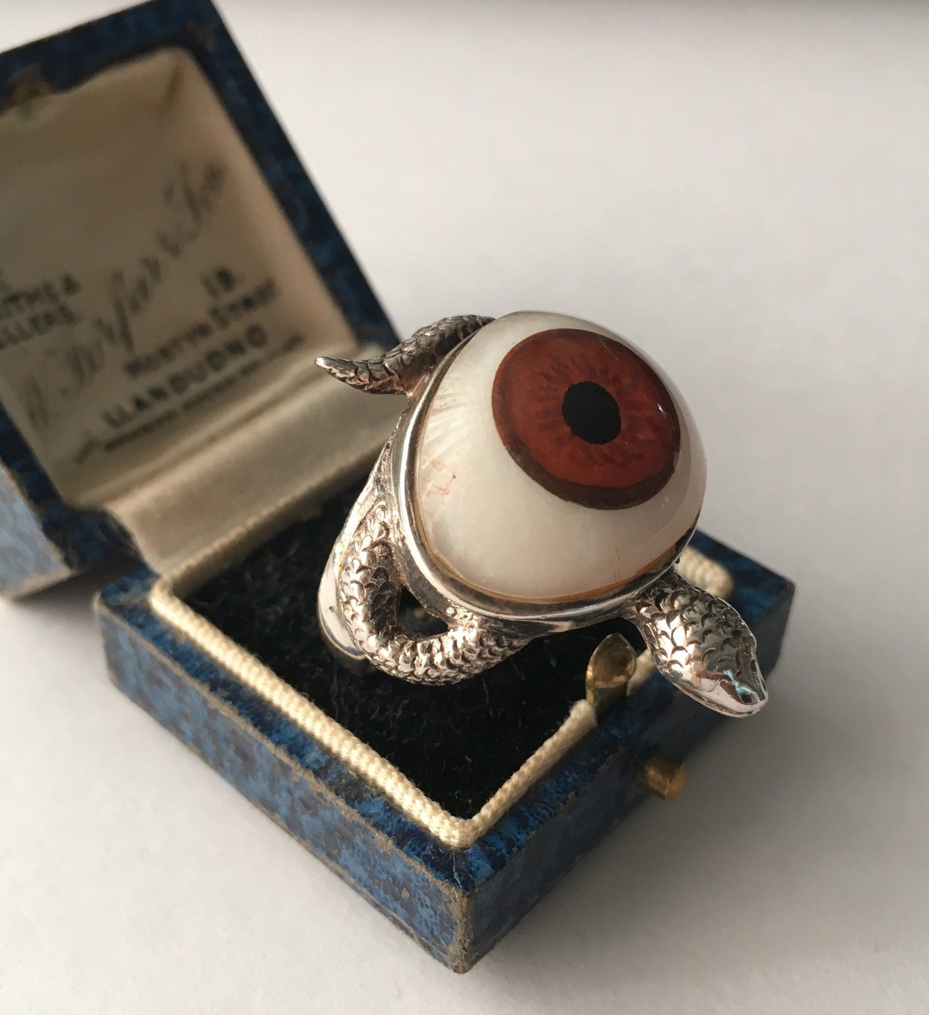 Vintage Eye Ring, Eye Ring, Vintage Snake Ring, Silver Snake Ring ...