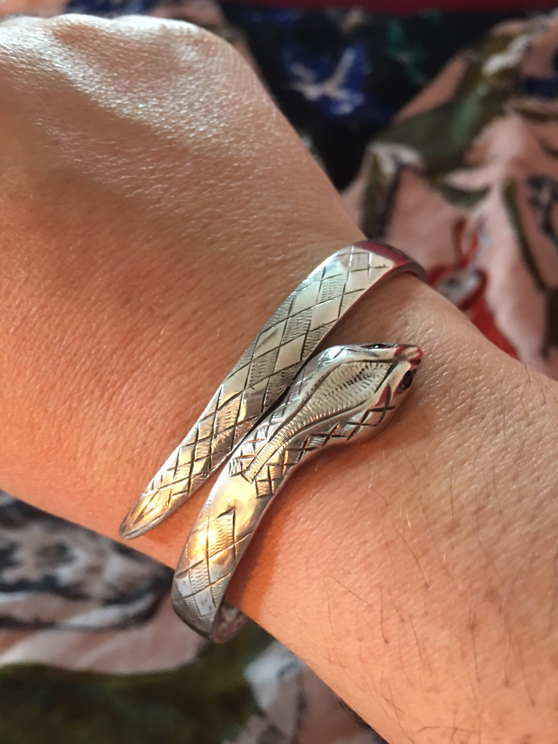 Vintage Snake Bracelet, Snake Bangle, Sterling Silver Snake, Snake ...