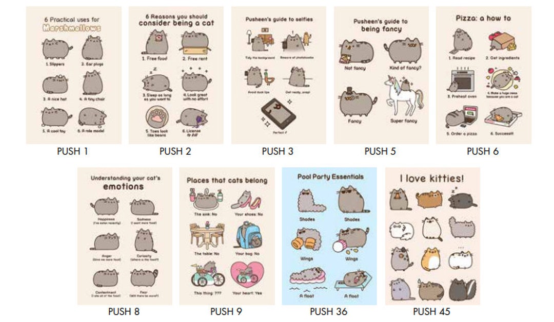 Pusheen the Cat Birthday / All Occasion Blank Card Guide to Selfies ...