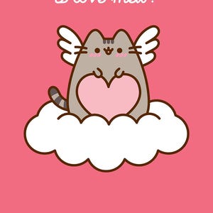 Pusheen - I Love Mew!- Valentine's / Birthday / All Occasion Blank Card ...