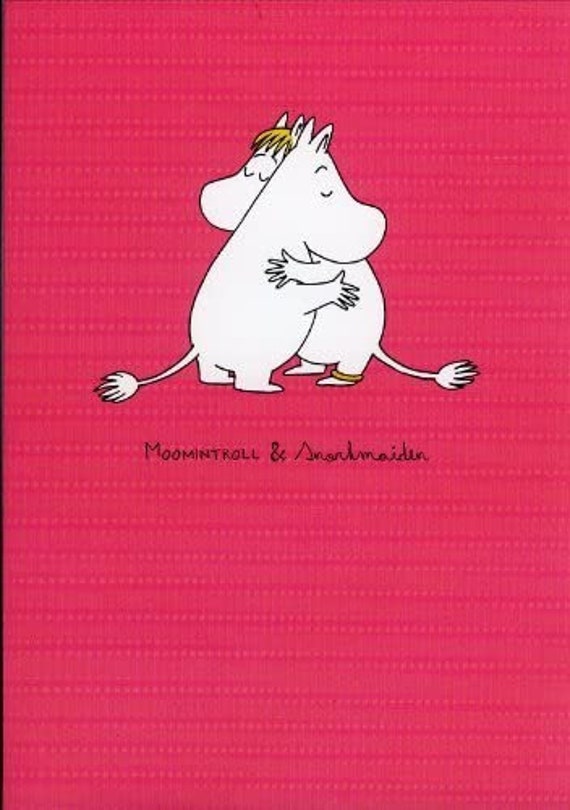 Moomin Maiden and Troll Cuddles Blank Birthday All Occasion Card Blank ...