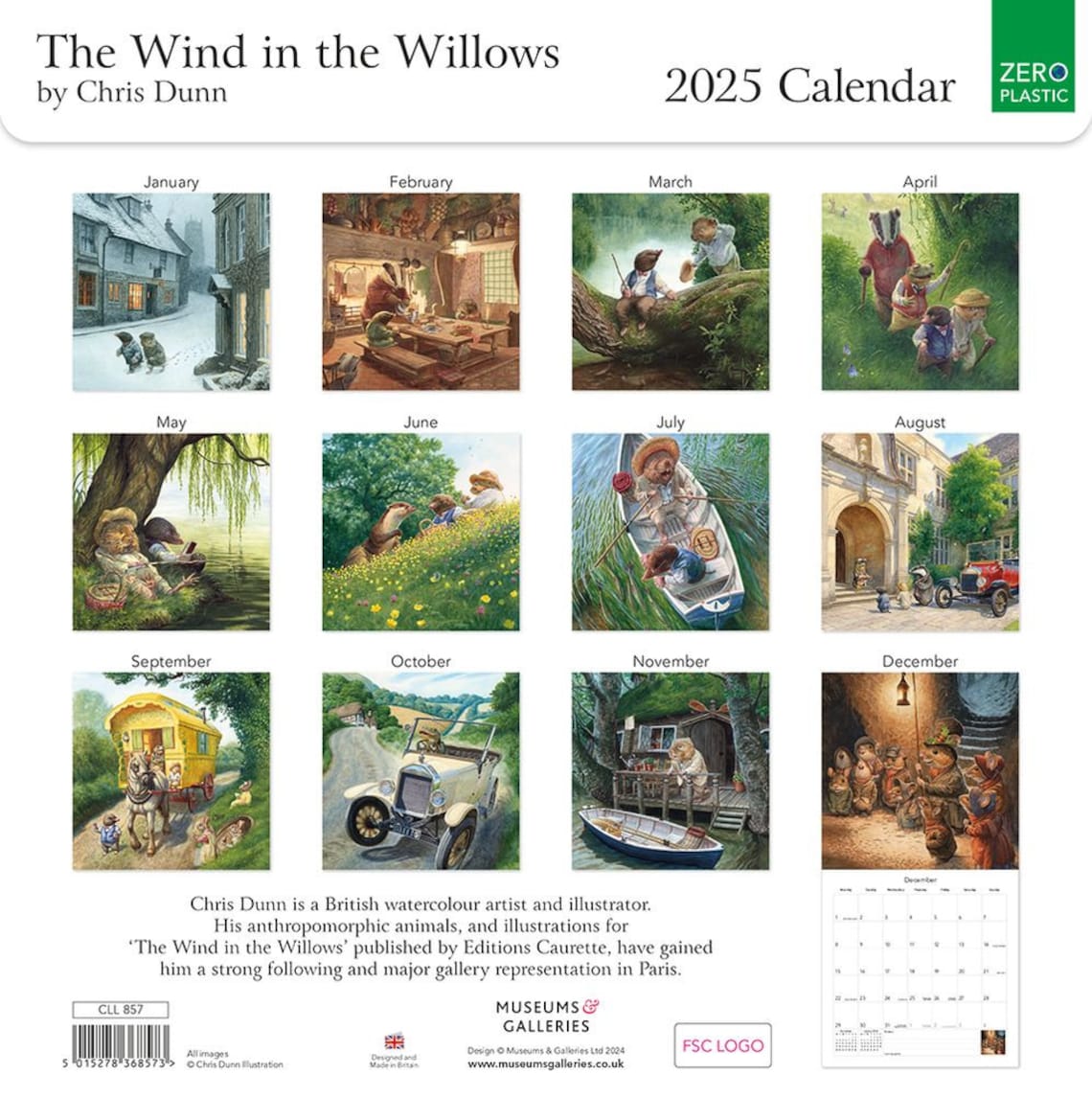 The Wind in the Willows 2025 Wall Calendar Zero Plastic - Etsy