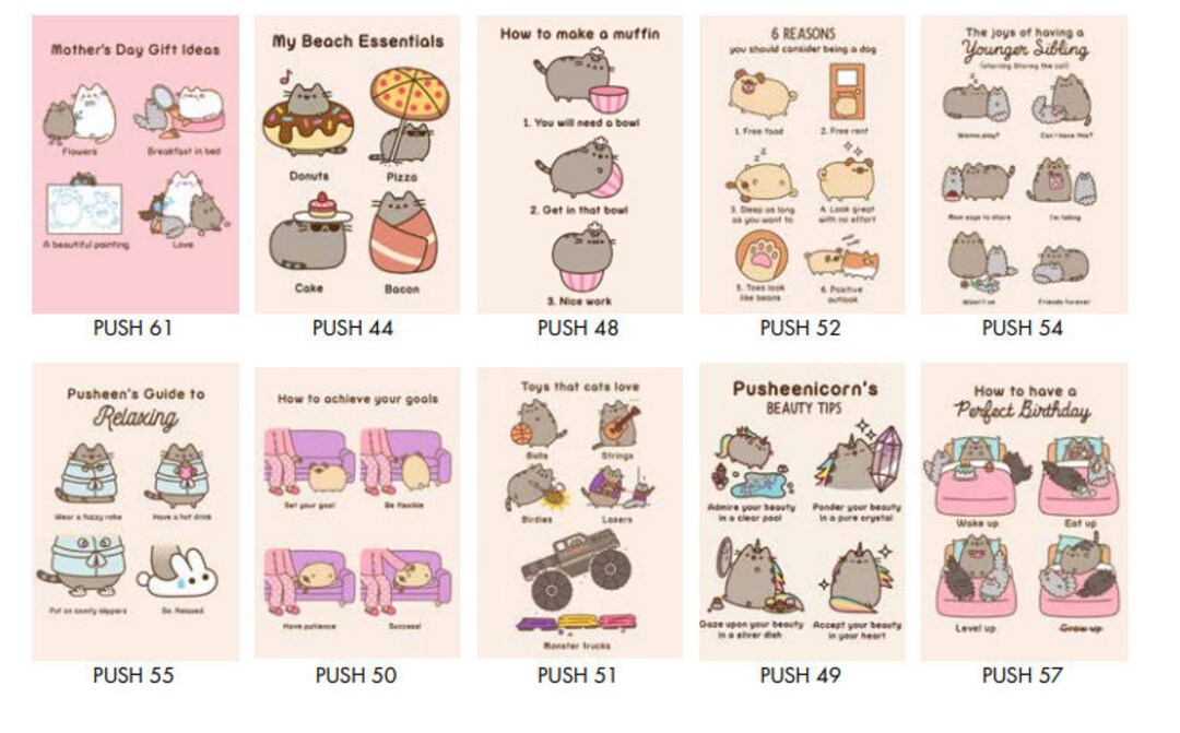 Pusheen the Cat Blank Birthday / All Occasion Card Choice - Etsy UK