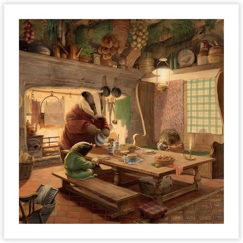 Chris Dunn - Wind in the Willows - Badger's Kitchen - Pack of 8 ...
