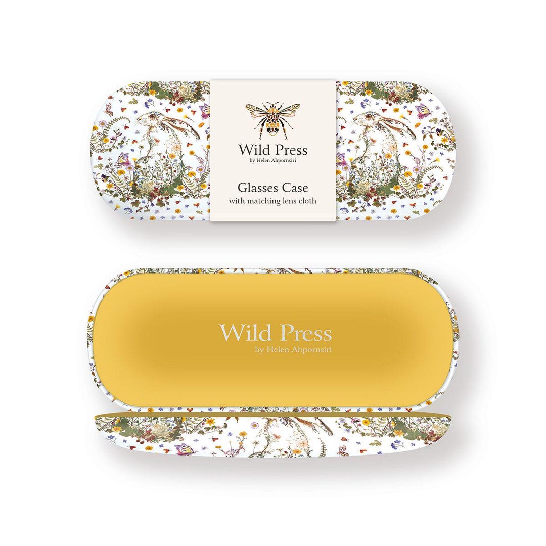 Wildflower Hare Glasses Case & Cloth by Helen Ahpornsiri - Etsy UK
