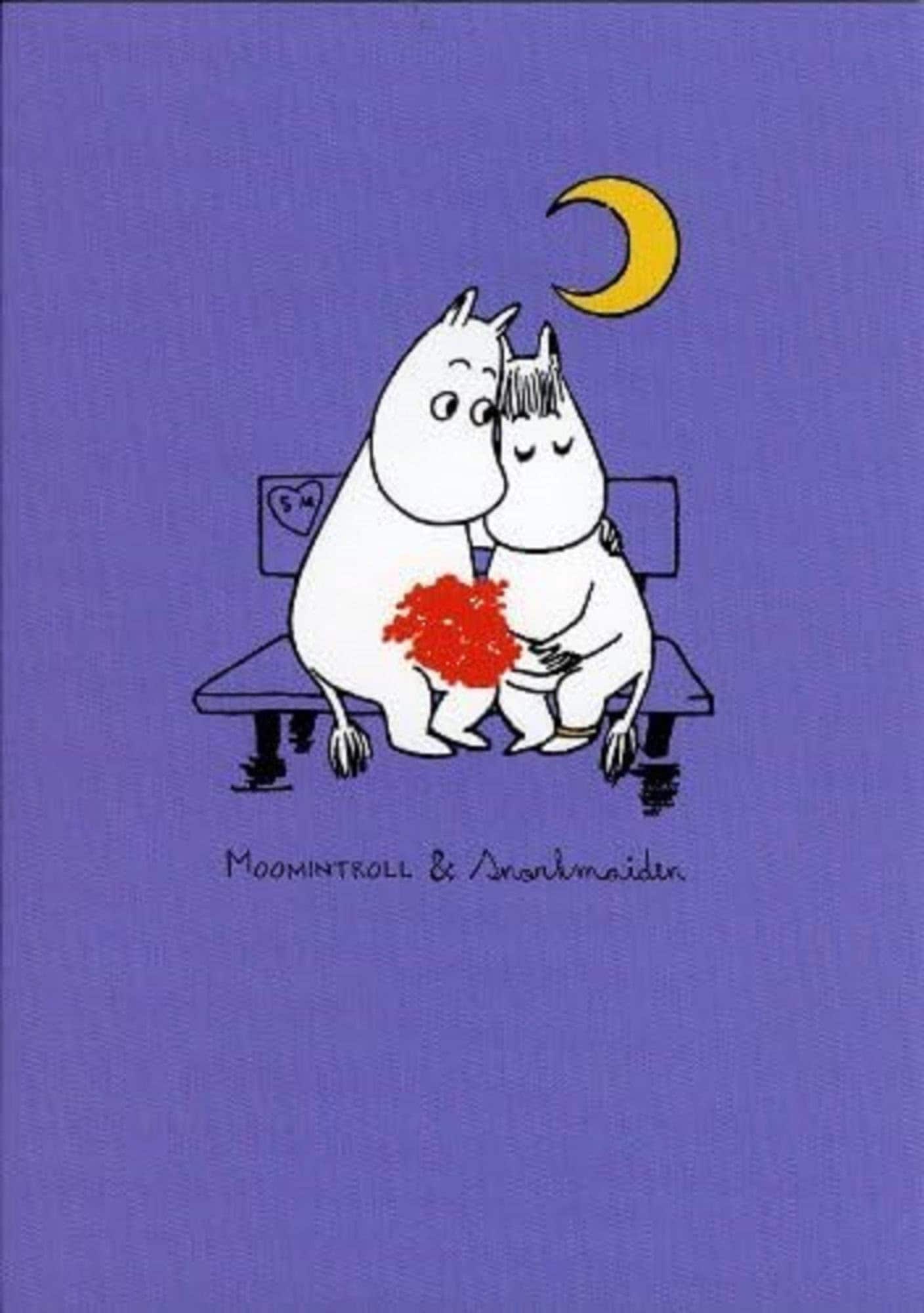 Moomin Moomintroll & Snorkmaiden Cuddles - Blank Valentine's / Birthday ...