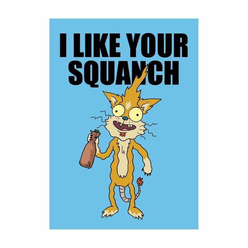 Rick & Morty Blank Birthday Card Hapoopy, Squanch, Driving Test - Etsy