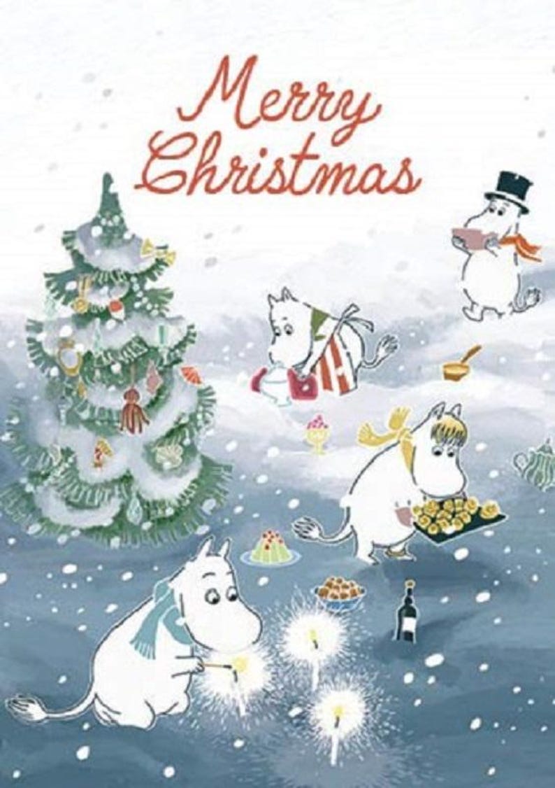Moomin - Midwinter Feast - Blank Christmas Card - Etsy