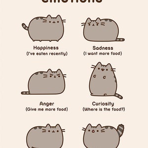 Pusheen the Cat - Birthday / All Occasion Blank Card - Guide to Selfies ...
