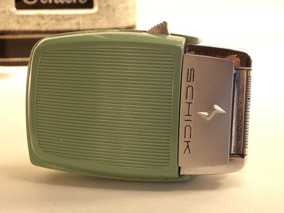 Electric Schick 25 in Original Box and Case Green Vintage - Etsy