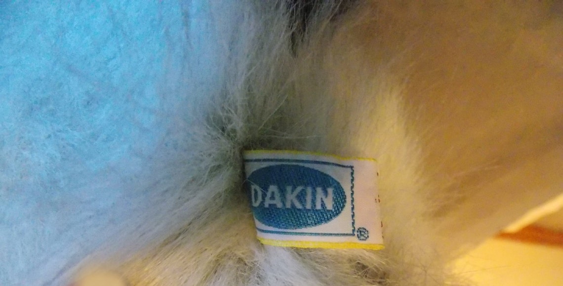 Dakin Fun Farm Cat 1985 Kitty Fluffy Plush Furry Stuffed Animal Grey 12 ...