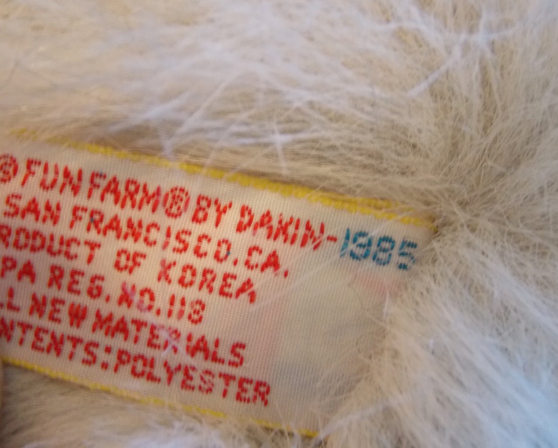 Dakin Fun Farm Cat 1985 Kitty Fluffy Plush Furry Stuffed Animal Grey 12 ...