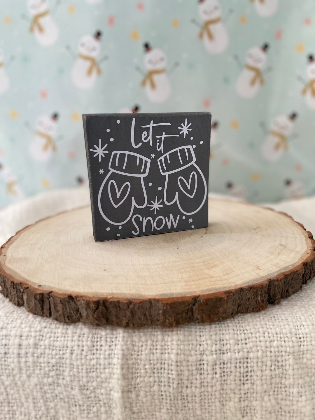 Winter Decor | Let It Snow Block Sign | Boho Winter Decor | Snow Decor ...