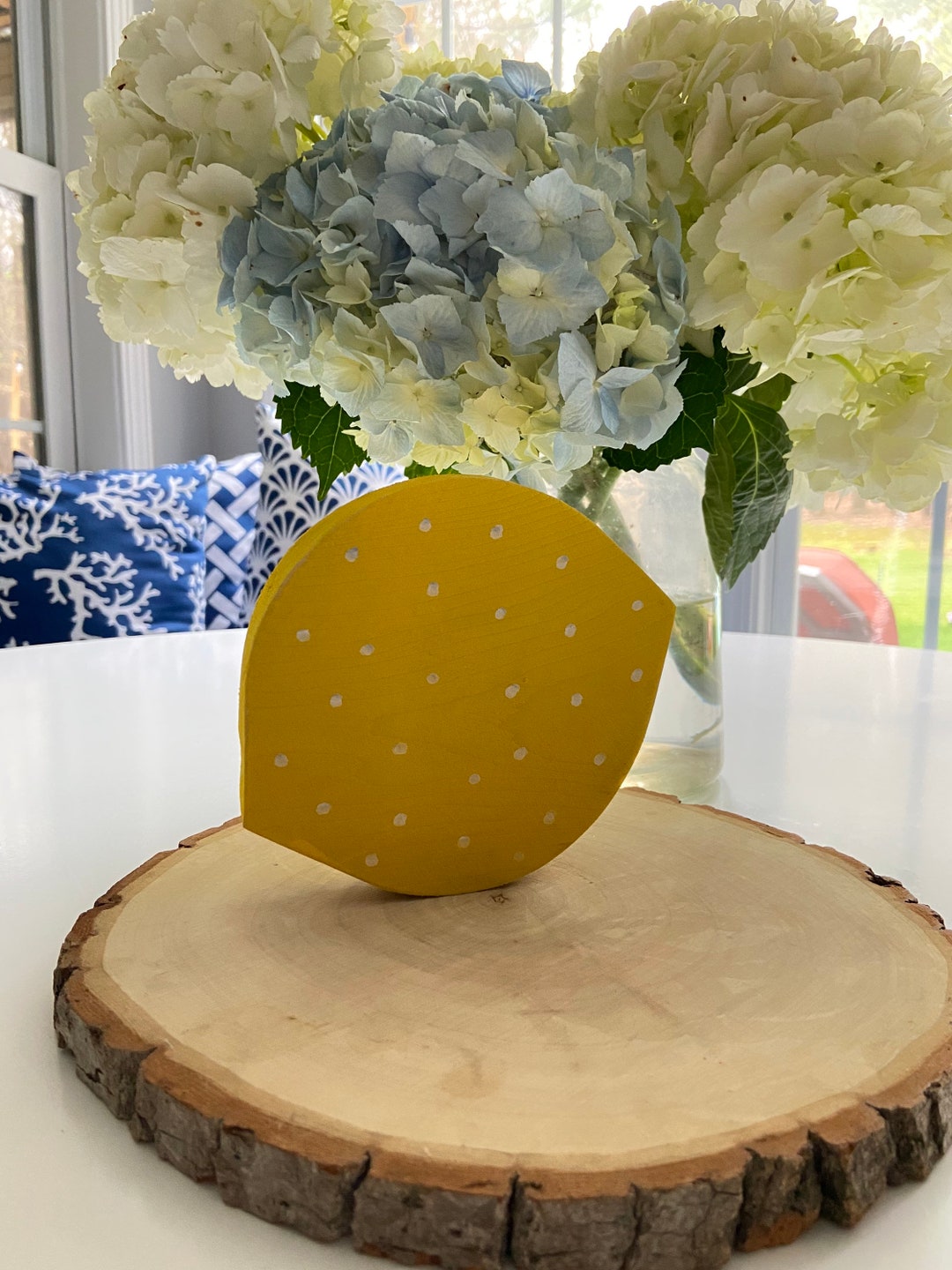 Wood Lemon | Lemon Tiered Tray Decor | Wooden Whole Lemon | Lemon Decor ...