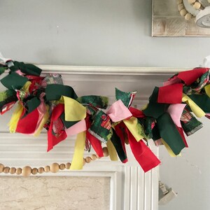 Christmas Rag Garland | Christmas Decor | Mini Rag Garland | Boho ...