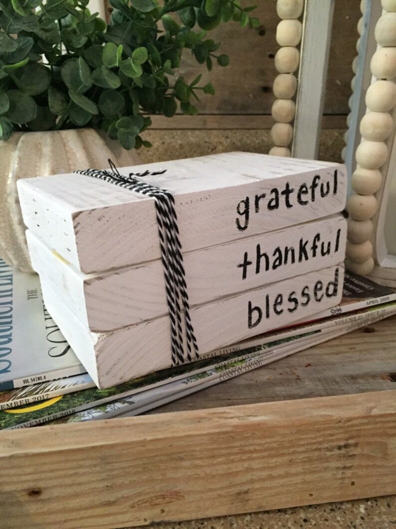 Wood Faux Book Stack Farmhouse Book Stack Farmhouse Fall | Etsy