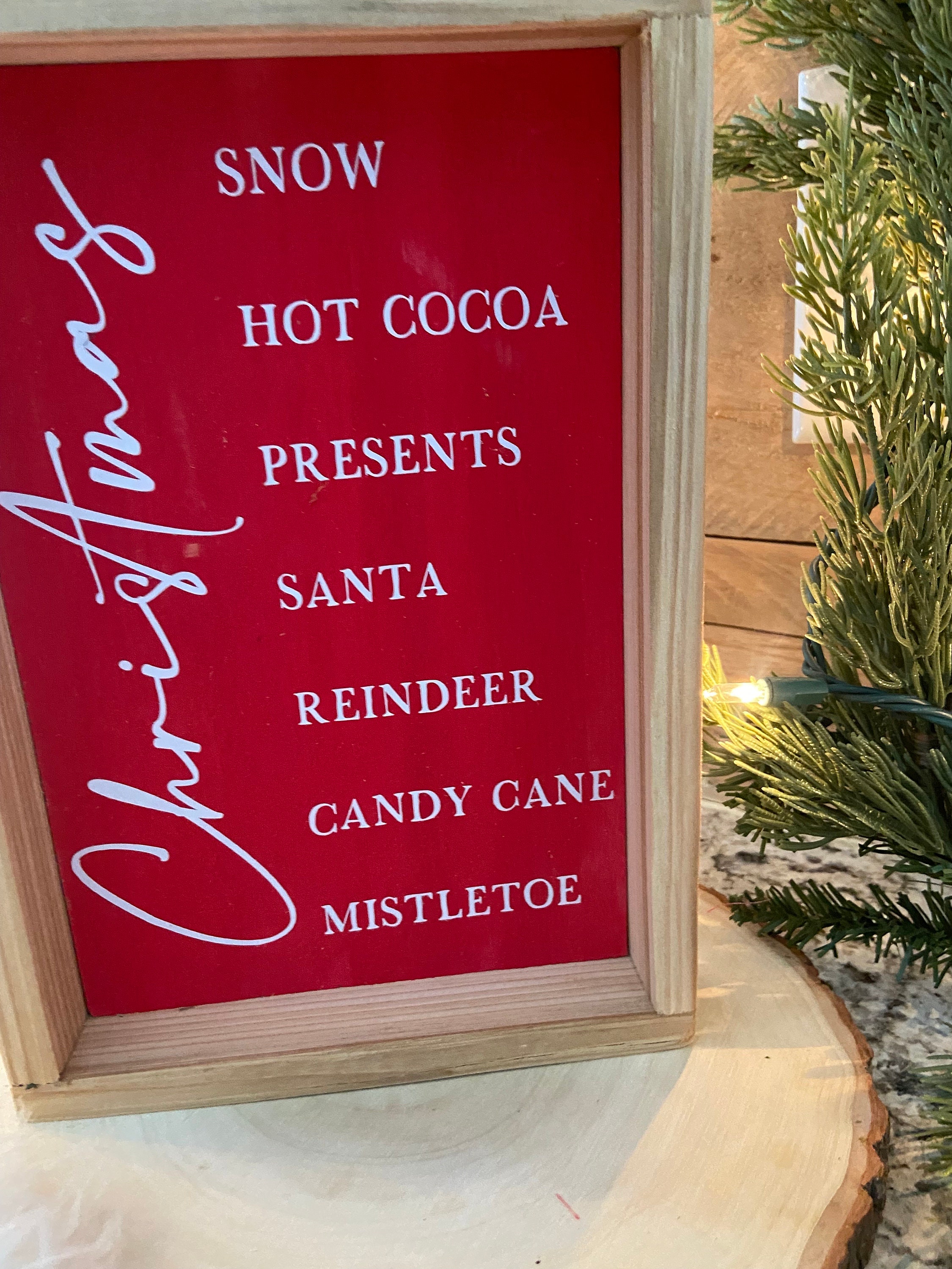 Handmade Christmas Sign: Red & White Holiday Favorites Decor - Etsy