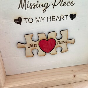 Couples Valentine Gift | Missing Piece of My Heart | Valentine Puzzle ...