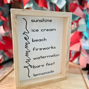 Reclaimed Wood Summer Sign: Coastal Mantel Decor (6x9) - Etsy