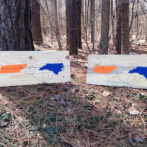 Personalized, Reclaimed Wood, Two State Sign /state Pallet/wooden State ...