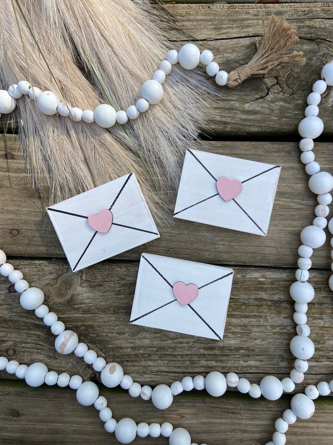Pinkvalentine’s Day Decor | Wooden Love Letters | Valentine Tiered Tray ...