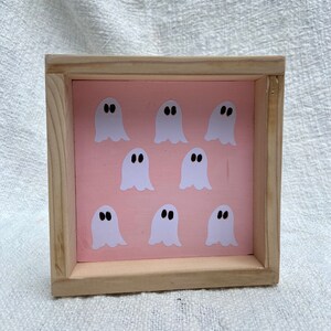 Pink Halloween Decor Bundle: Ghost Garland, Sign, Book Stack - Etsy