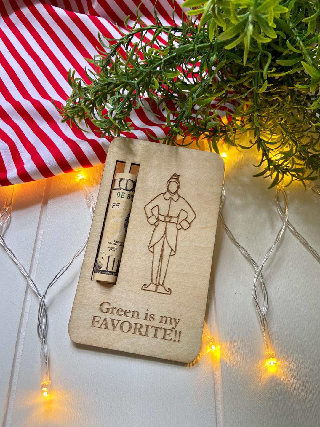 Christmas Money Holder | Elf Cash Money Gift Idea | Laser Engraved ...