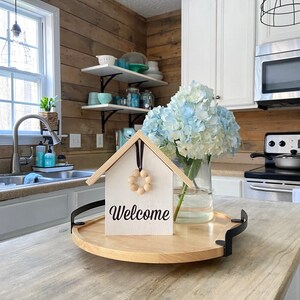 Wooden Farm House Welcome Home Farmhouse Decor Spring Decor Black and ...