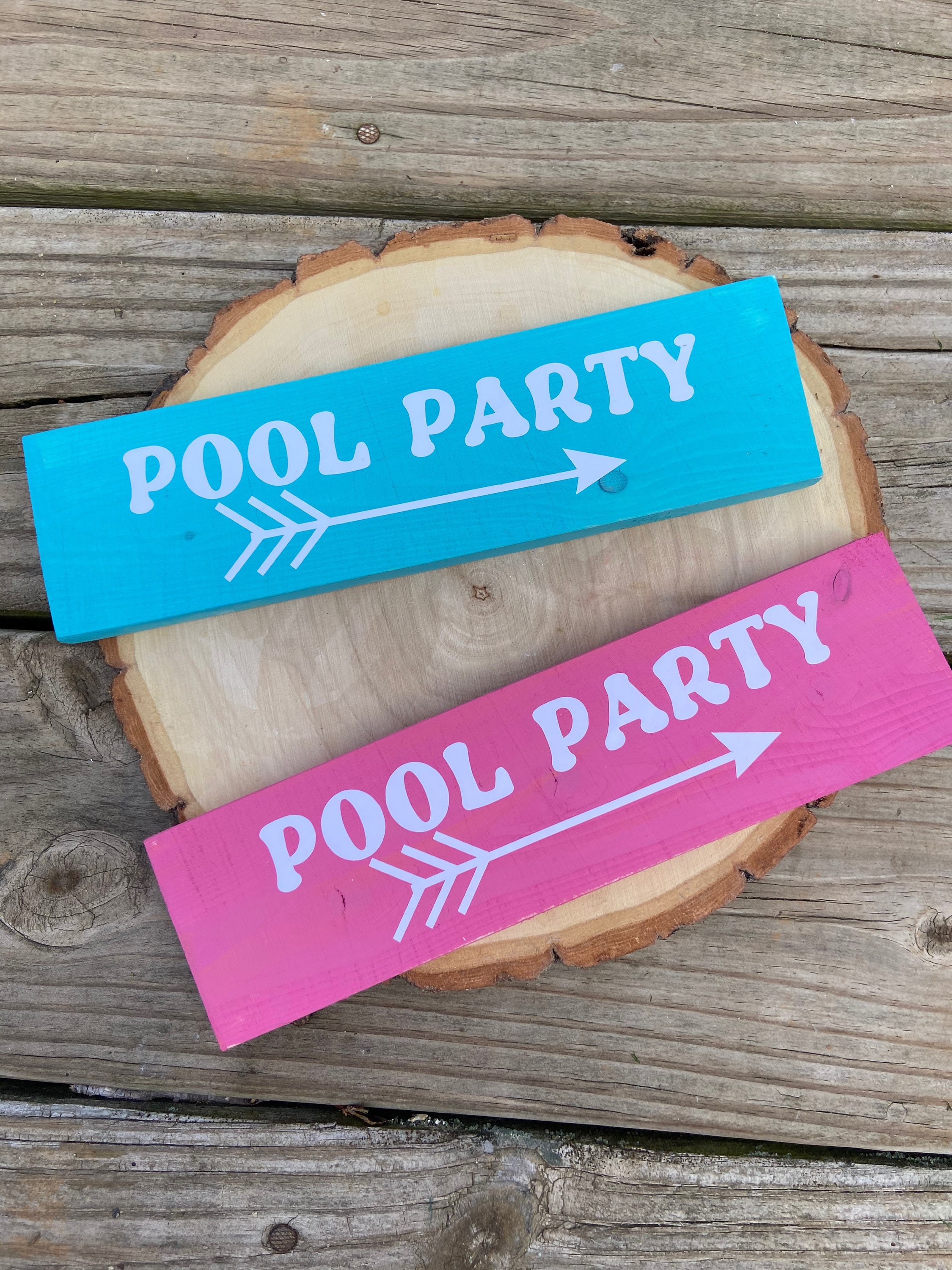 Pool Party Sign Summer Decor Summer Tiered Tray Pool | Etsy