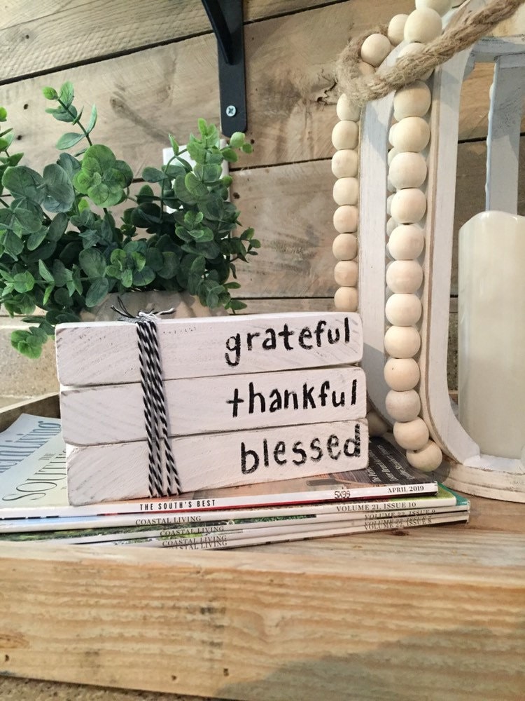 Wood Faux Book Stack Farmhouse Book Stack Farmhouse Fall | Etsy